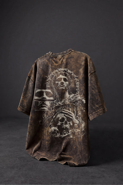 " Rising Frequency " UV-Washed Oversized Tee – Newchic